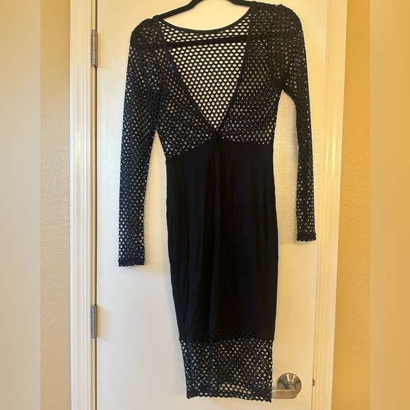 Lac Bleu | Dresses | Lac Bleu Black Net Dress | Poshmark